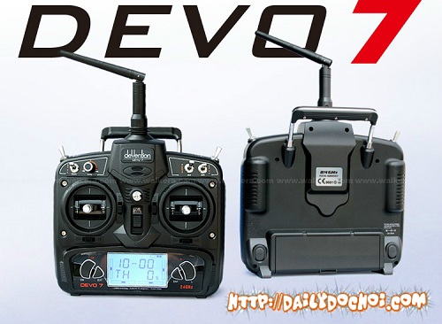 Devo 7 Bộ tay điều khiển 6 kênh chế tạo mô hình cỡ lớn